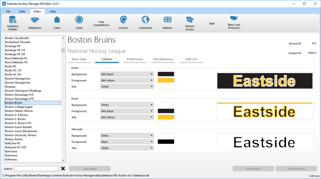 EHM 1 Database & Saved Game Editor v1: BUG REPORTS & FEATURE REQUESTS - Page 3 - EHM The Blue Line